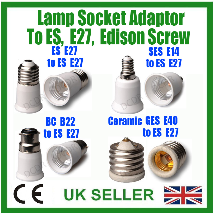 CONVERTER EXTENDER ADAPTOR ES SCREW HOLDER SOCKET from E27; SES;E14; BC ... CONVERTER EXTENDER ADAPTOR ES SCREW HOLDER SOCKET from E27; SES;E14; BC ...