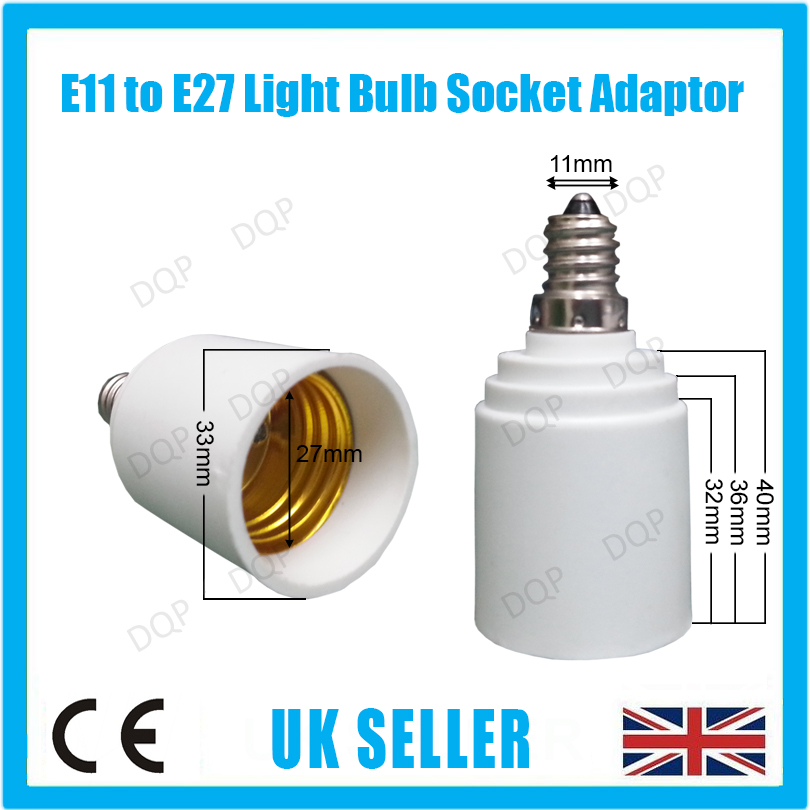 E11 Candelabra To ES E27 Light Bulb Lamp Socket Converter Adaptor ... E11 Candelabra To ES E27 Light Bulb Lamp Socket Converter Adaptor ...
